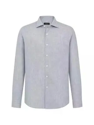 TOMBOLINI Marl-pattern Spread-collar Shirt