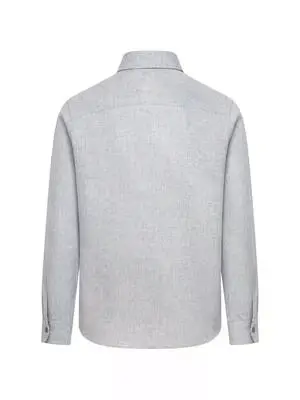 TOMBOLINI Marl-pattern Spread-collar Shirt