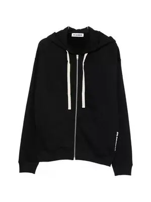 JIL SANDER Crew-neck Hoodie - Black