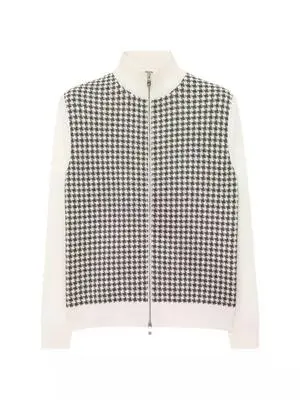 TOMBOLINI Houndstooth Zip-up Jacket