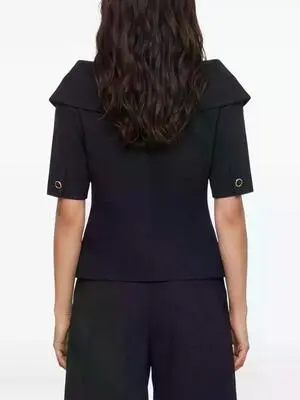 Alessandra Rich Off-shoulder Button-up Jacket
