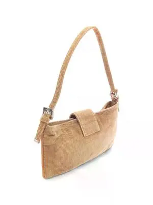 Fendi 2000s Mamma Baguette Corduroy Shoulder Bag - Neutrals