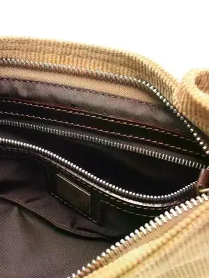 Fendi 2000s Mamma Baguette Corduroy Shoulder Bag - Neutrals