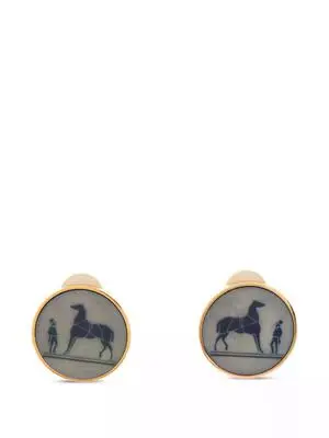 Hermès Corozo Nut Clip-on Earrings - Gold