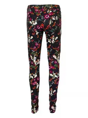 Alice + Olivia Floral-print Trousers - Black