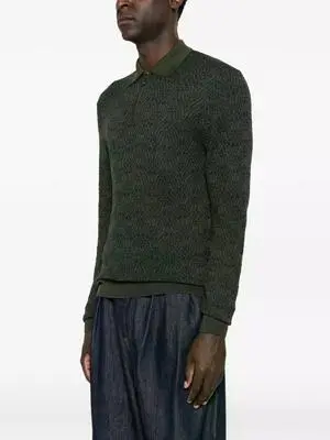 Etro Wool Polo Collar Zip Sweater