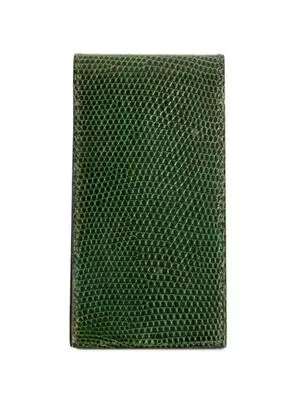 Hermès 2000s Lizard-effect Leather Note Case - Green