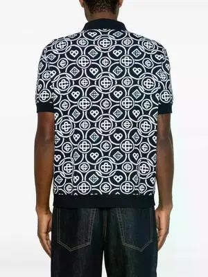 Casablanca Monogram-print Polo Shirt