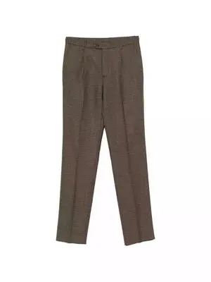 Etro Pleated-front Tailored Trousers - Brown