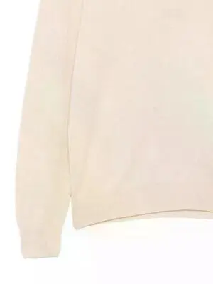 MAISON123 Cream Fine Knit Crew Neck Sweater