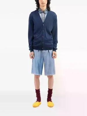 PIERRE-LOUIS MASCIA V-neck Cardigan With Scenic Print
