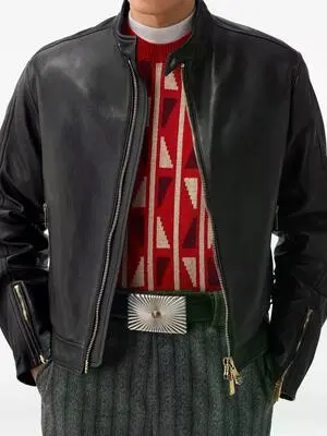 Versace Nappa Leather Biker Jacket