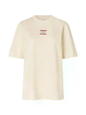 SAMSOE SAMSOE Graphic-print T-shirt - Neutrals