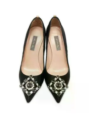 Sjp By Sarah Jessica Parker Crystal-embellished Pointed-toe Pumps