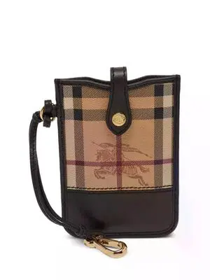 Burberry Haymarket Check-canvas Phone Pouch - Neutrals