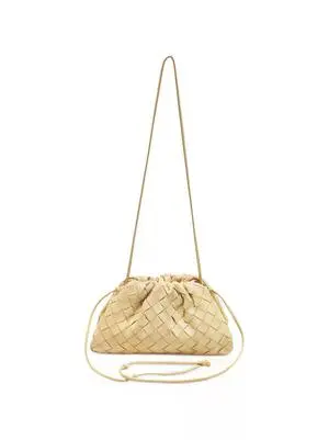Bottega Veneta Mini Pouch Intrecciato Clutch Bag - Neutrals