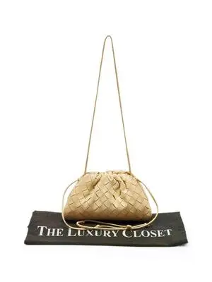 Bottega Veneta Mini Pouch Intrecciato Clutch Bag - Neutrals