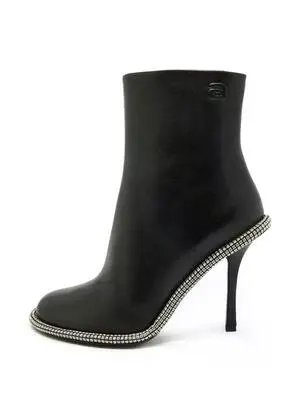 ALEXANDER WANG Kira Crystal-embellished Ankle Boots