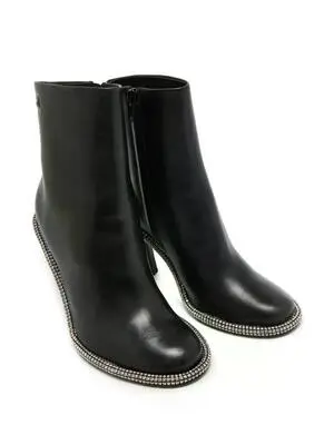ALEXANDER WANG Kira Crystal-embellished Ankle Boots