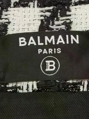 Balmain Houndstooth Double-breasted Peak Lapel Blazer