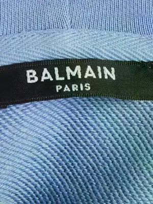 Balmain Cropped Logo Hoodie