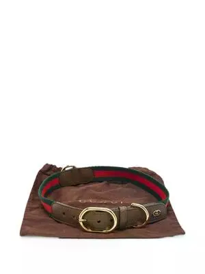 Gucci Web Demetra-leather Pet Collar