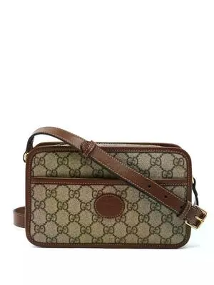 Gucci Interlocking G Gg Supreme Cross Body Bag - Neutrals