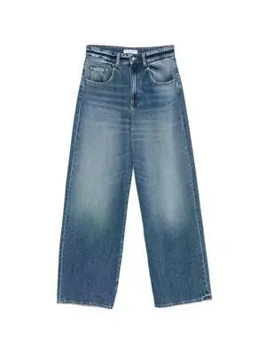 ICON DENIM LOS ANGELES Faded Wide-leg Jeans - Blue
