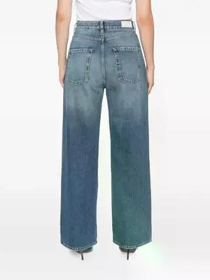ICON DENIM LOS ANGELES Faded Wide-leg Jeans - Blue