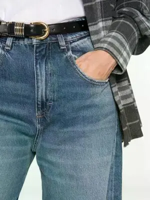 ICON DENIM LOS ANGELES Faded Wide-leg Jeans - Blue