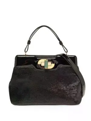BVLGARI Isabella Rossellini Patent Leather Tote Bag