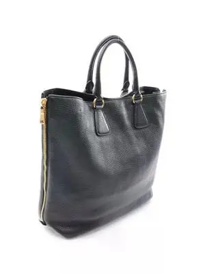 Prada 2010s Logo-detail Leather Two-way Handbag