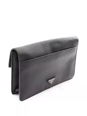 Prada 2000s Saffiano Leather Clutch Bag