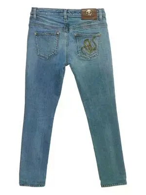 Roberto Cavalli Serpent-detail Denim Jeans