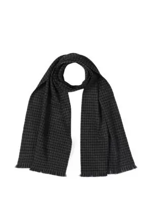 TOM FORD Houndstooth-pattern Fringed-edge Scarf
