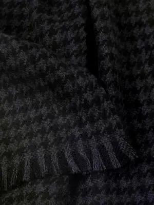 TOM FORD Houndstooth-pattern Fringed-edge Scarf