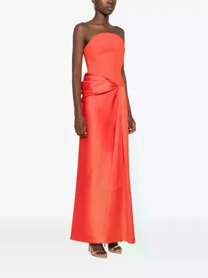 Solace London Strapless Draped Maxi Dress