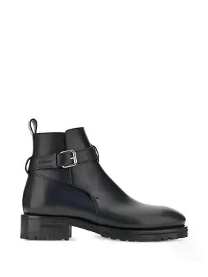 Dsquared2 Buckled Leather Ankle Boots