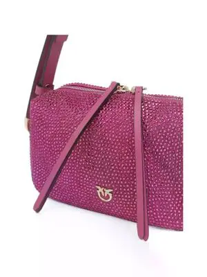 Pinko Mini Full Strass Boston Shoulder Bag