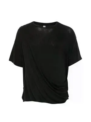 POST ARCHIVE FACTION Draped T-shirt - Black