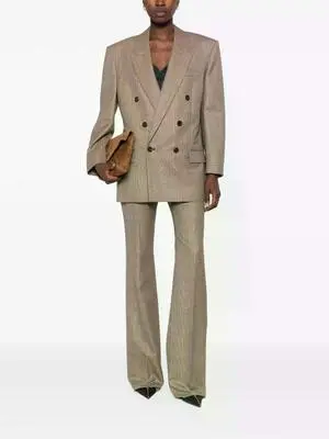 Saint Laurent Check-pattern Flared Trousers