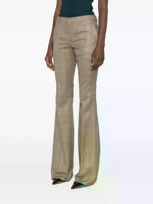 Saint Laurent Check-pattern Flared Trousers