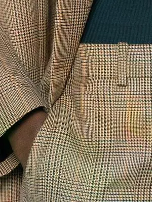 Saint Laurent Check-pattern Flared Trousers