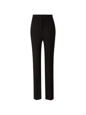 TOM FORD Satin-trim Wool Trousers - Black