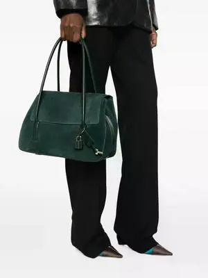 TOM FORD Suede Padlock-detail Shoulder Bag
