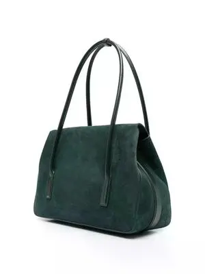 TOM FORD Suede Padlock Detail Shoulder Bag - Green