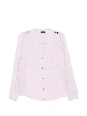 Elisabetta Franchi V-neck Button-up Blouse