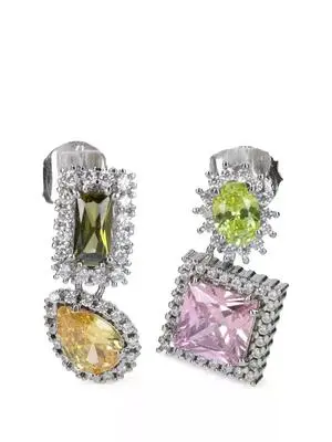MAISON MARGIELA Crystal-embellished Drop Earrings - Silver