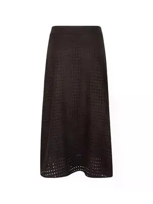 Peserico Perforated-design A-line Skirt