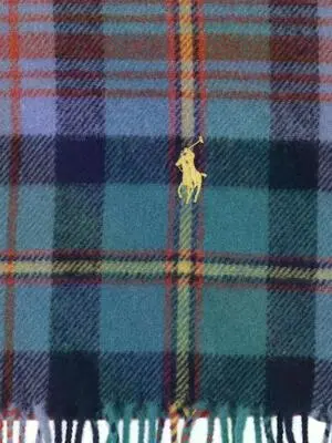 Polo Ralph Lauren Tartan Fringe Wool Scarf